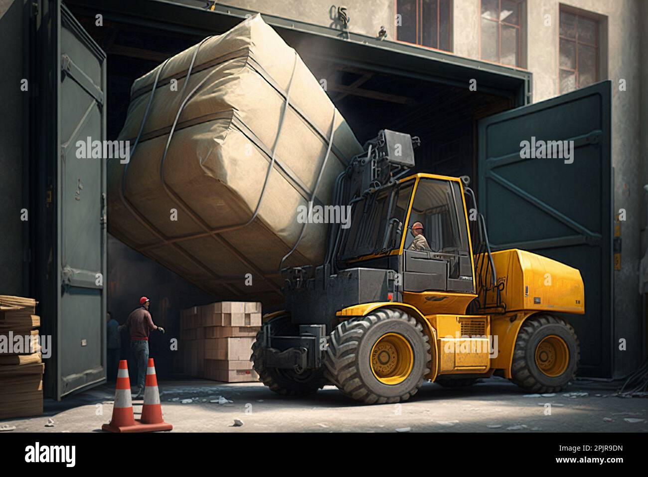 Loading truck forklift hi-res stock photography and images - Alamy