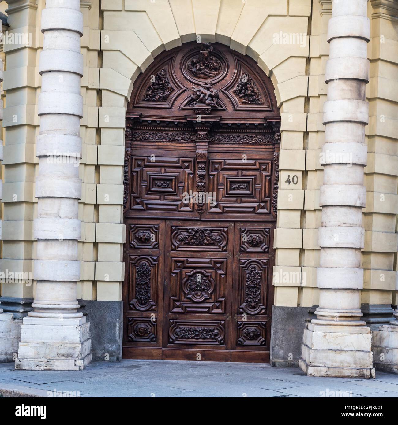 The legendary Devil Door in Toutin - Italy, 200 years old Stock Photo ...
