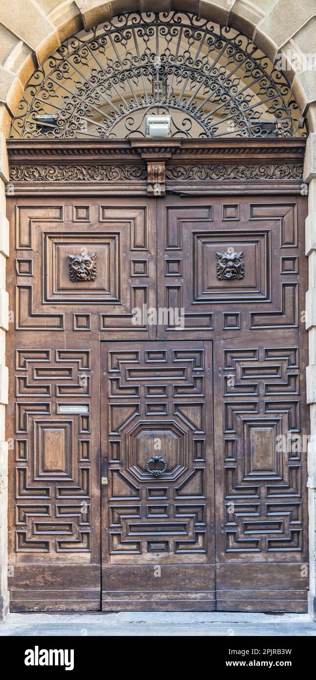 The legendary Devil Door in Toutin - Italy, 200 years old Stock Photo ...