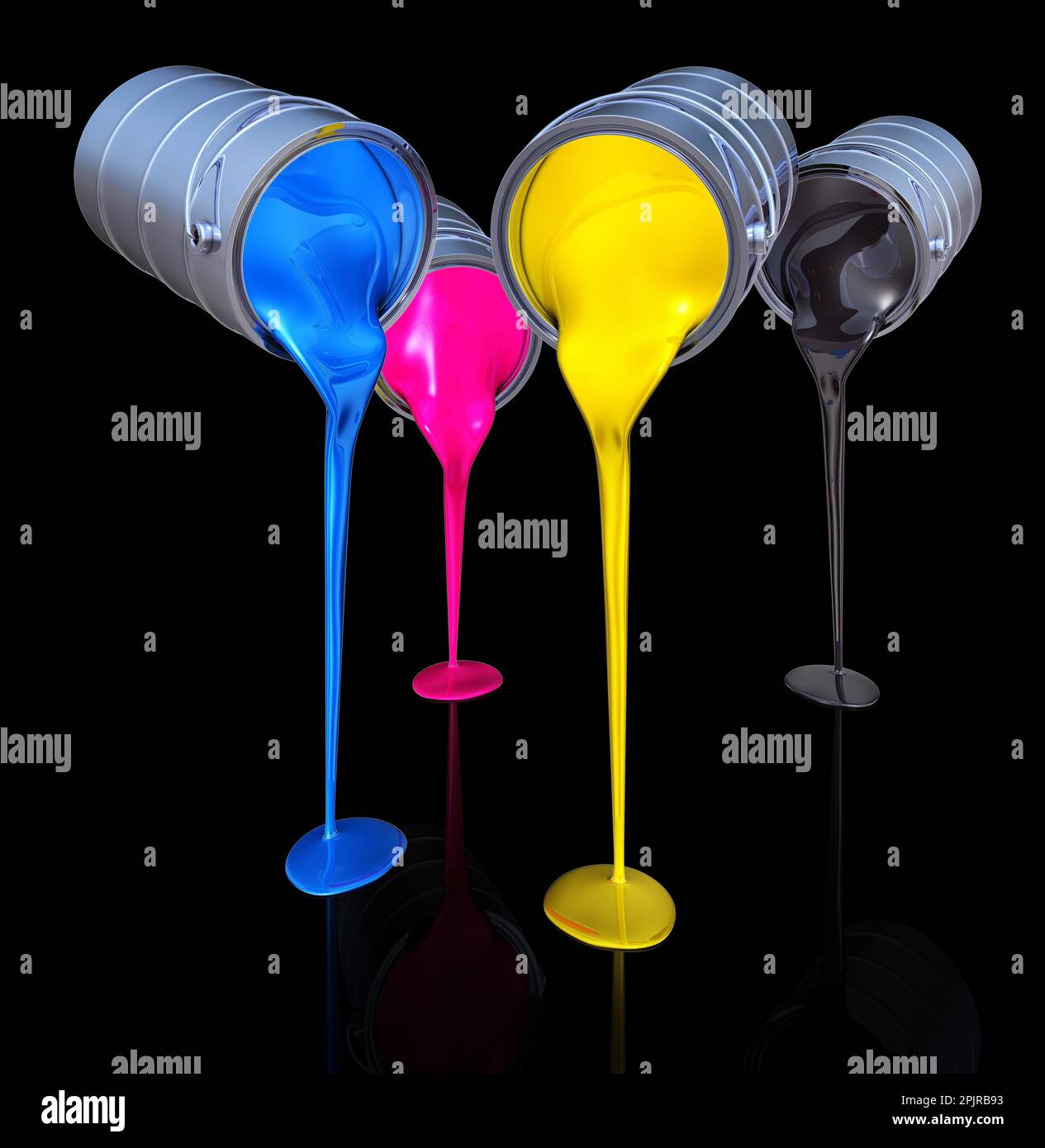 3D rendering of a cmyk color concept Stock Photo - Alamy