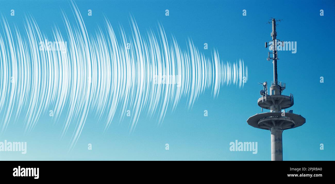 5G Fast speed wireless internet connection and technology concept. 3d ...