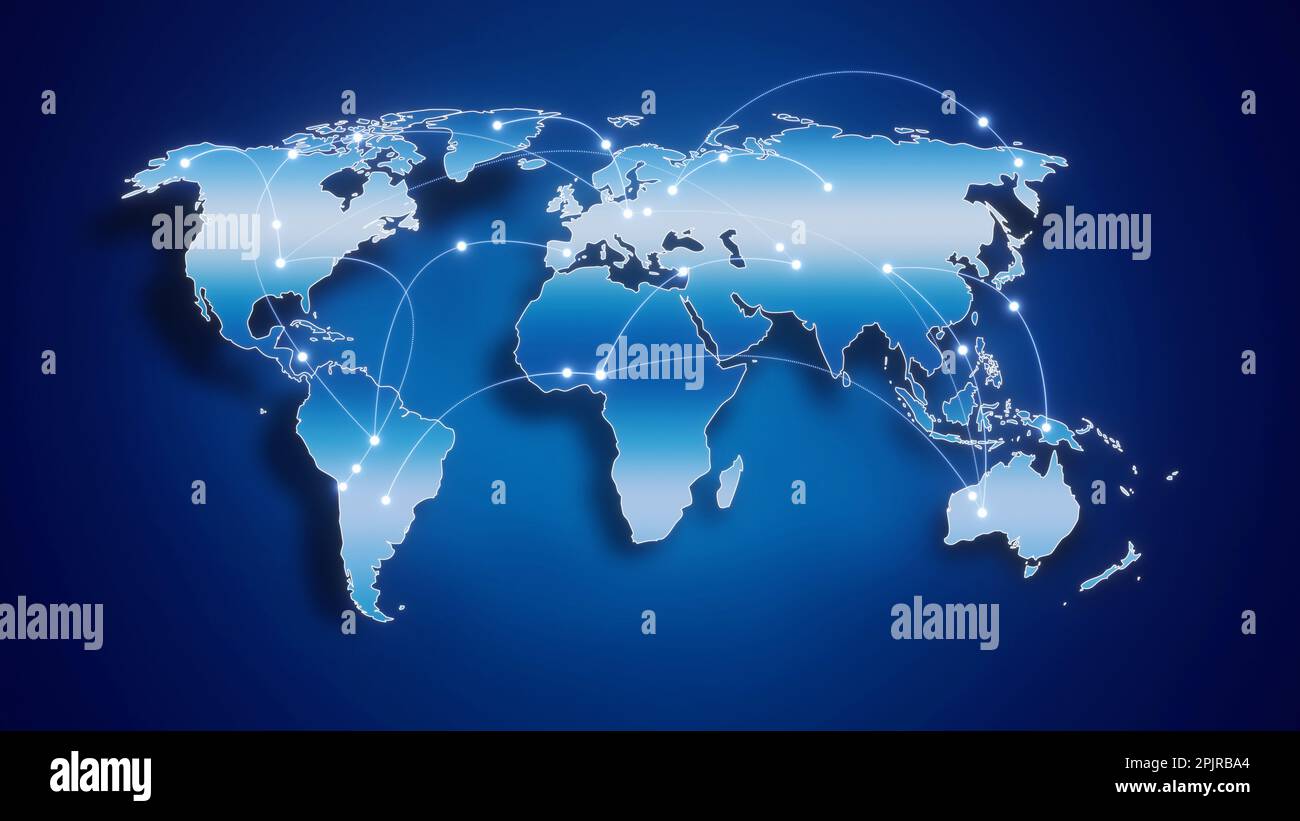 Global connection concept. Planet earth network sphere. 3d rendering ...