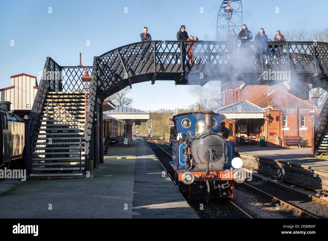 Bluebell Steam Train at Sheffield Park Station Stock Photo - Alamy