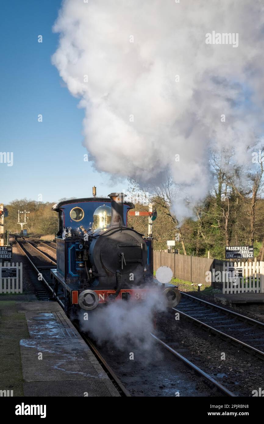 Bluebell Steam Train at Sheffield Park Station Stock Photo - Alamy