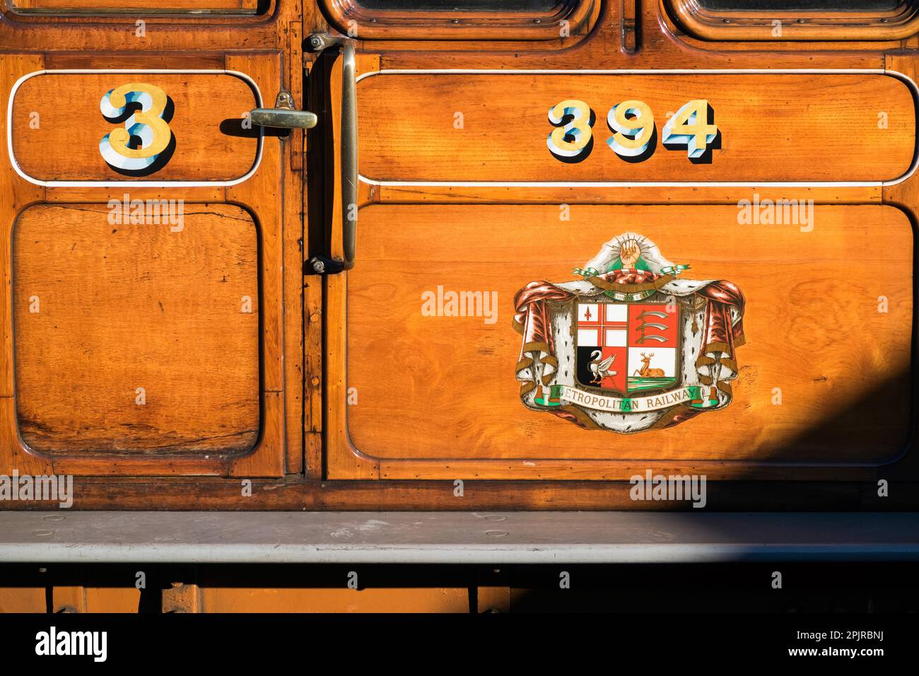 Wooden Carriage of the Bluebell Steam Train at Sheffield Park Station ...