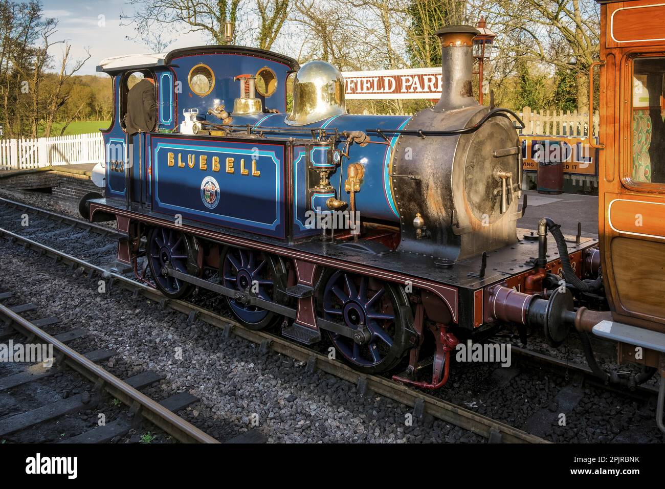 Bluebell Steam Train at Sheffield Park Station Stock Photo - Alamy