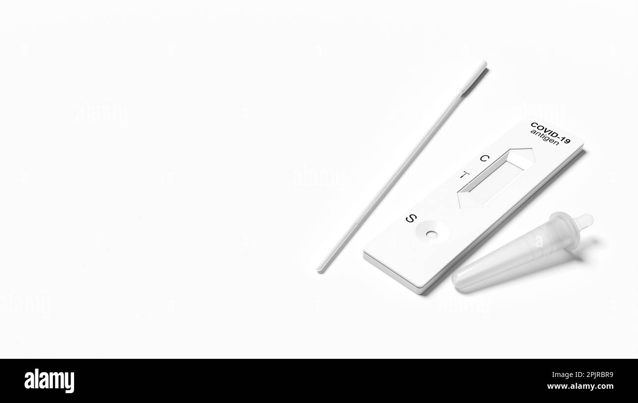 Covid rapid antigen nasal test. Self test at home or at corona test ...