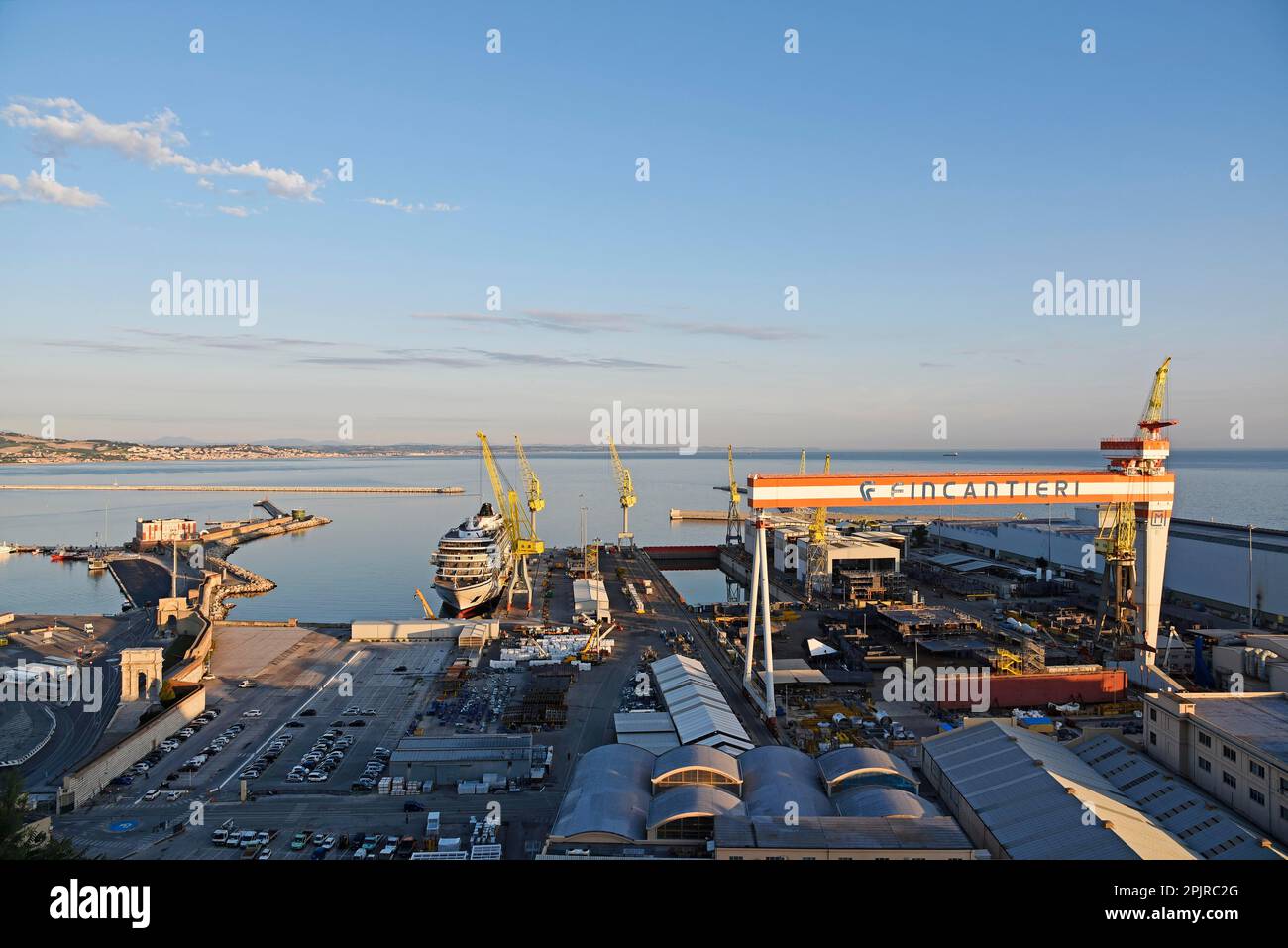 Shipyard, industrial facilities, industrial port, harbour, Ancona ...