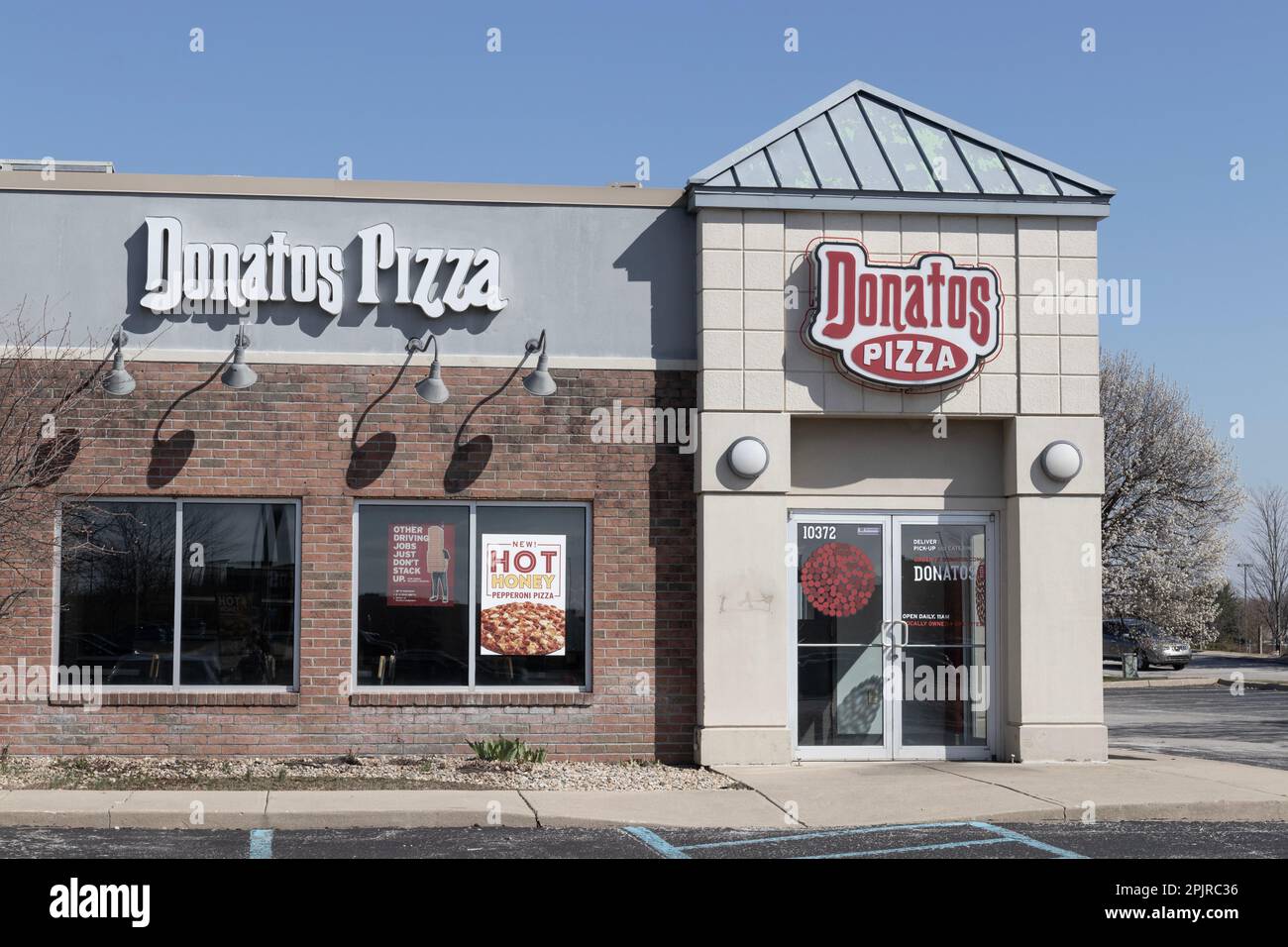 Avon - Circa April 2023: Donatos Pizza restaurant. Donatos is privately ...