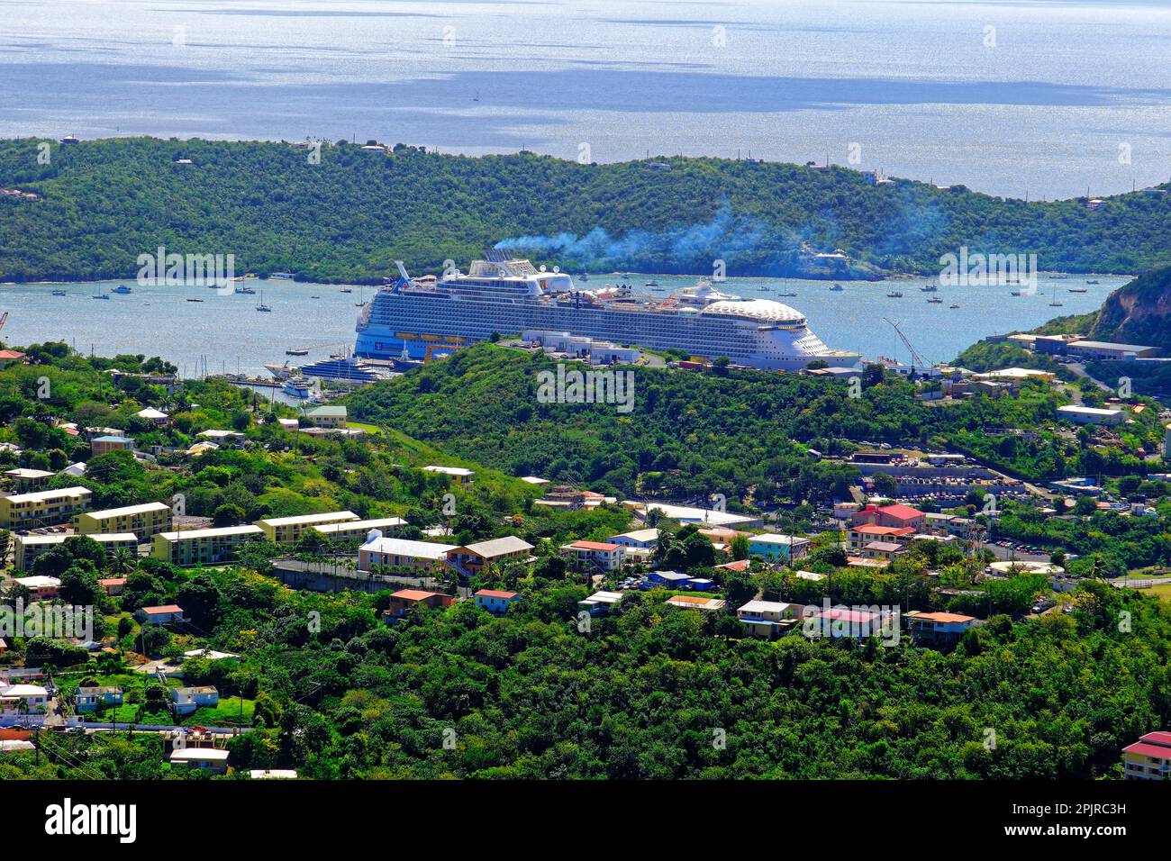 Royal Caribbean Cruise Ship in St Thomas Stock Photo - Alamy