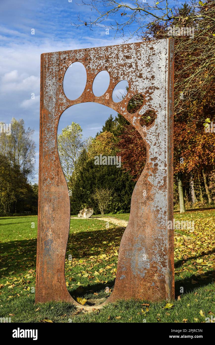 Barefoot path, recreation area, Bad Wuennenberg, North Rhine-Westphalia ...