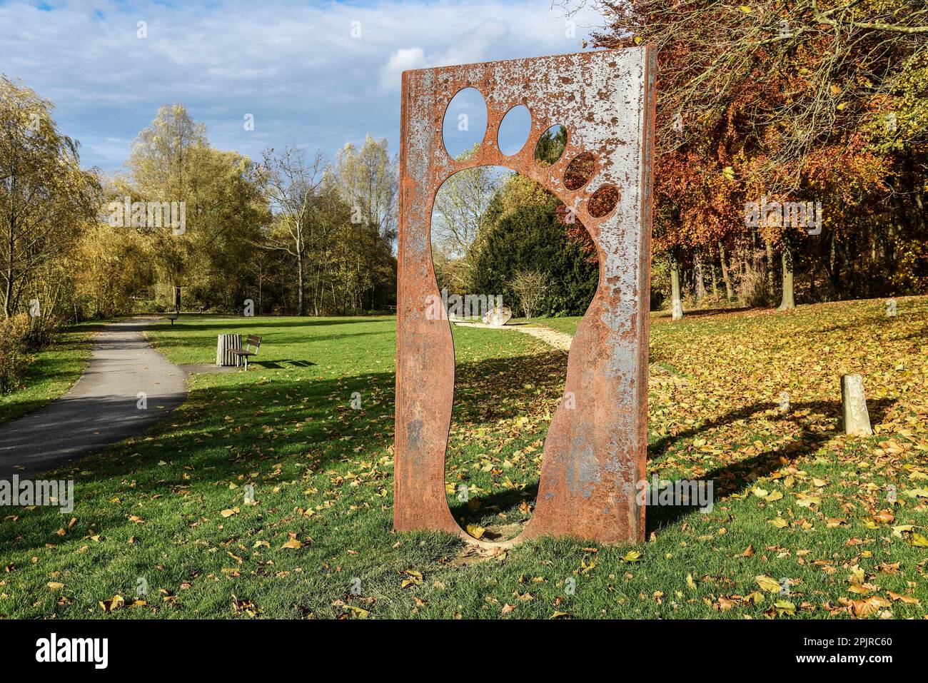 Barefoot path, recreation area, Bad Wuennenberg, North Rhine-Westphalia ...