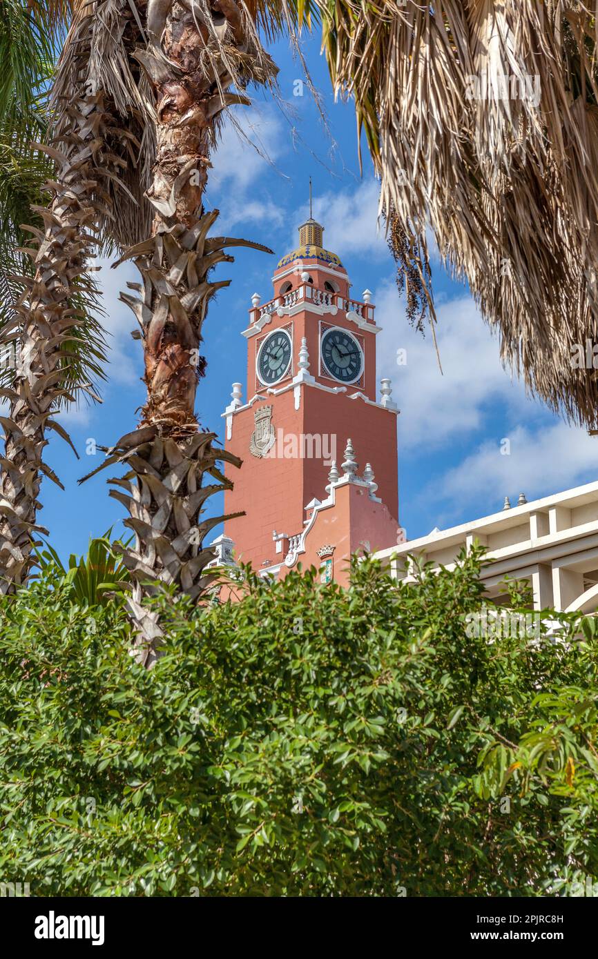 Clock Tower of the City Hall, Mérida, Mexico Stock Photo - Alamy