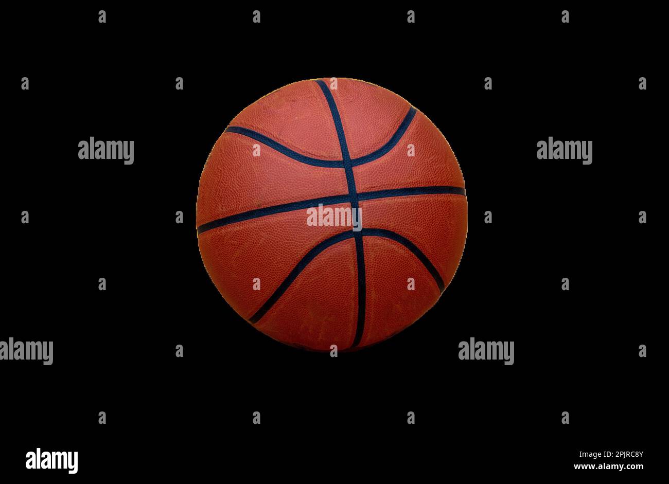 One orange basketball with black lines and no background Stock Photo ...