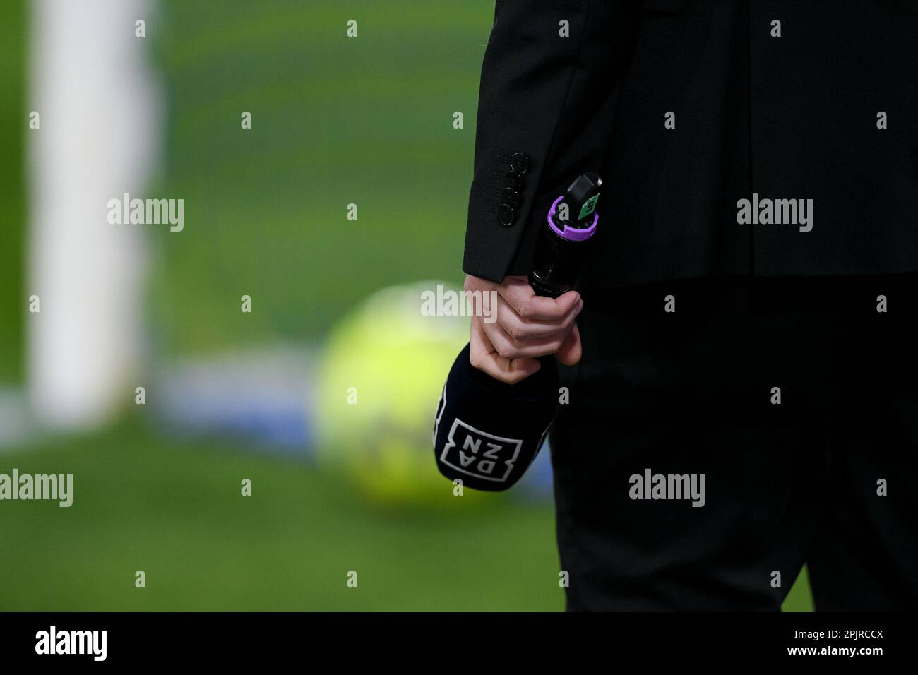 Close up of dazn microphone hi-res stock photography and images - Alamy
