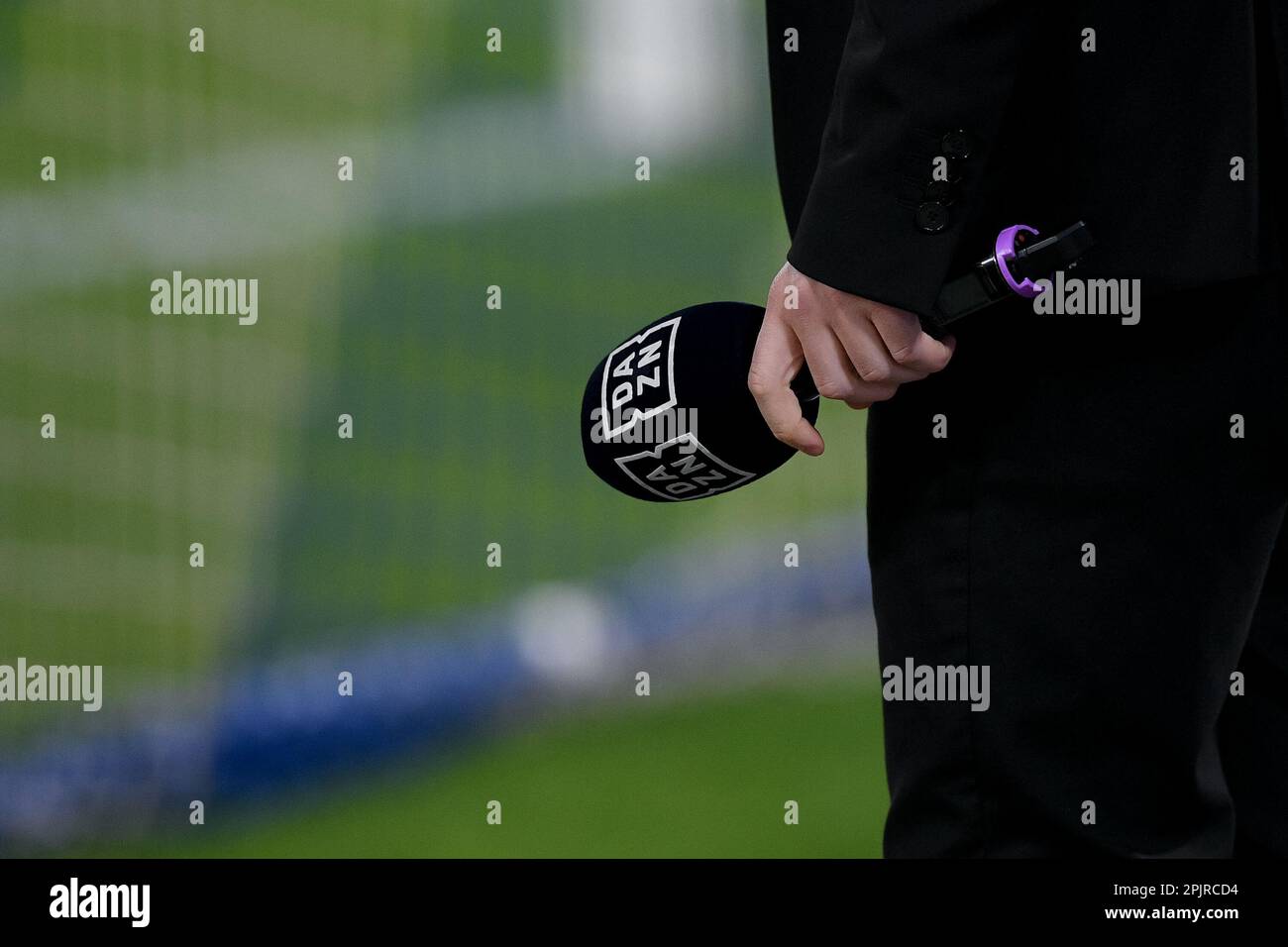 Close up of dazn microphone hi-res stock photography and images - Alamy