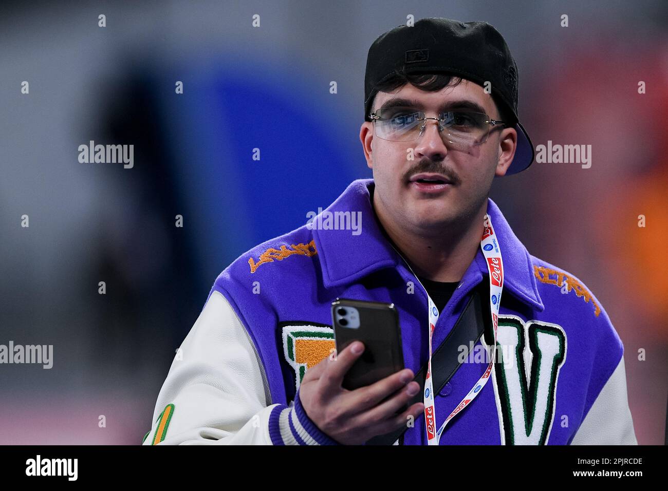 Naples, Italy. 02nd Apr, 2023. Italian rapper Emanuele Palumbo better ...