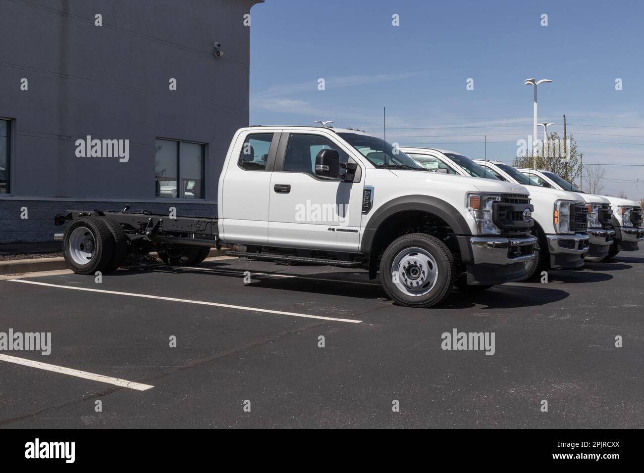 Plainfield - Circa April 2023: Ford F-550 Super Chassis Cab display at ...