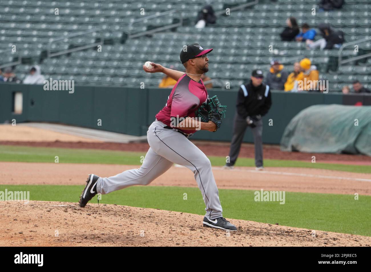 Salt Lake UT, USA. 2nd Apr, 2023. Sacramento pitcher Aaron Fletcher (32 ...
