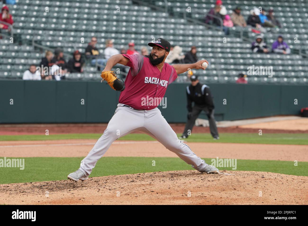 Salt Lake UT, USA. 2nd Apr, 2023. Sacramento pitcher Joey Marciano (47 ...