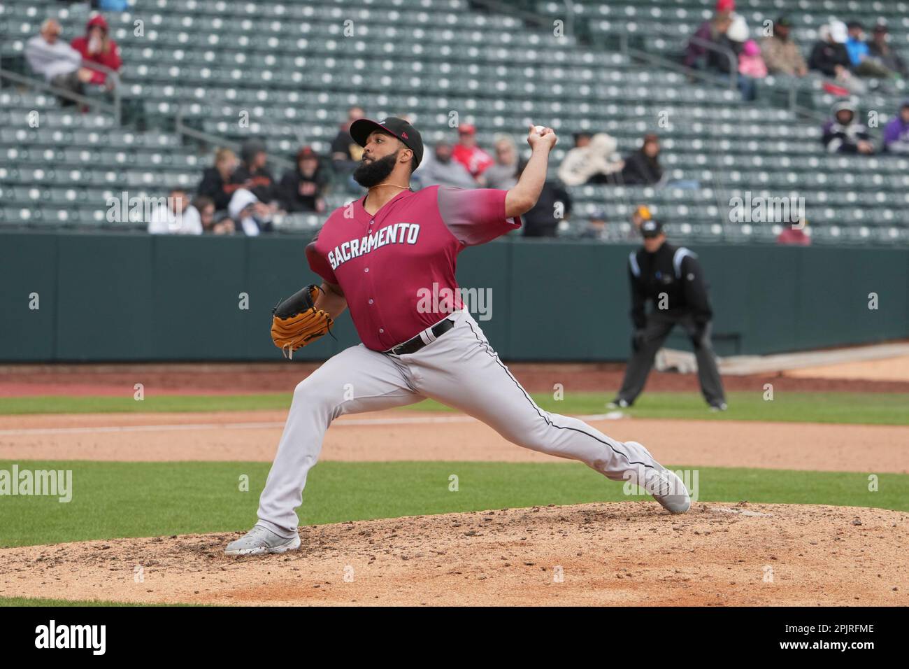 Salt Lake UT, USA. 2nd Apr, 2023. Sacramento pitcher Joey Marciano (47 ...