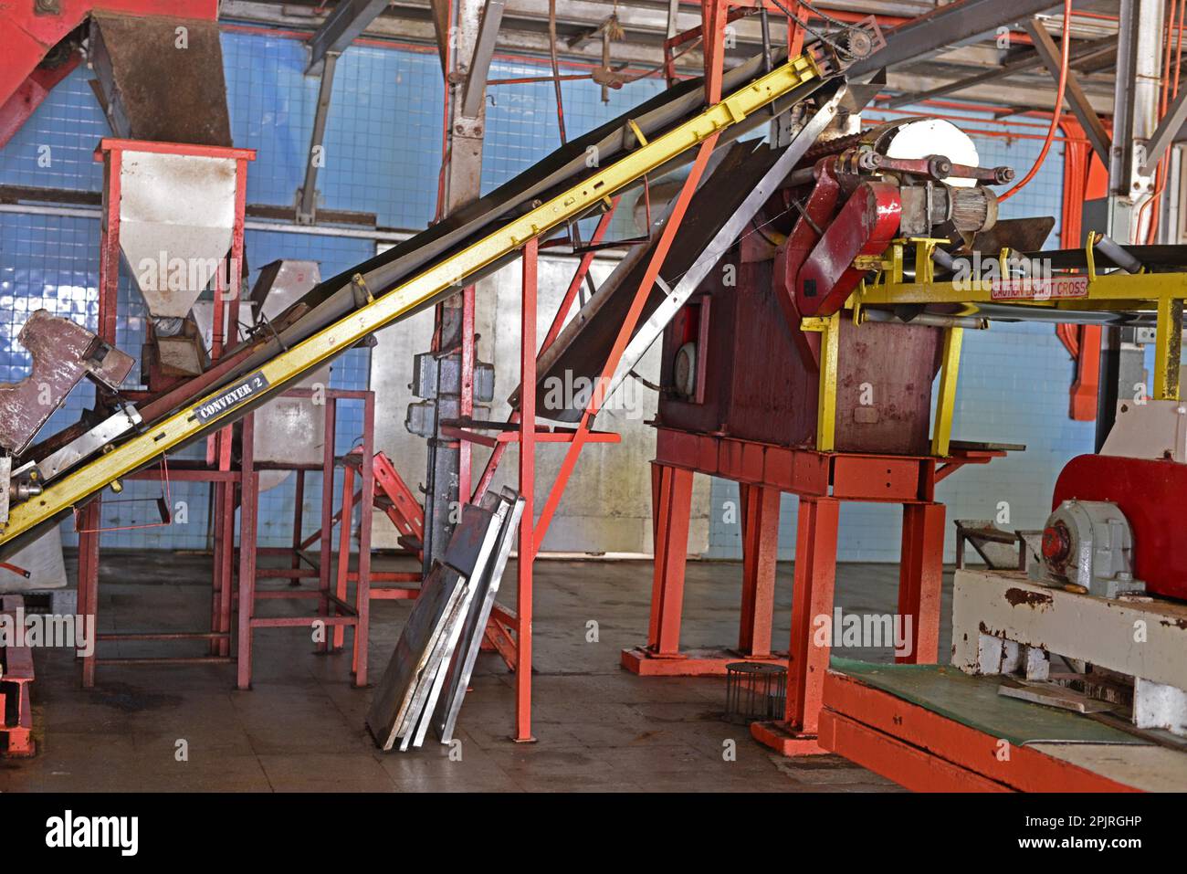Tea factory, conveyor belt for drying, Cameron Highlands, Malaysia ...
