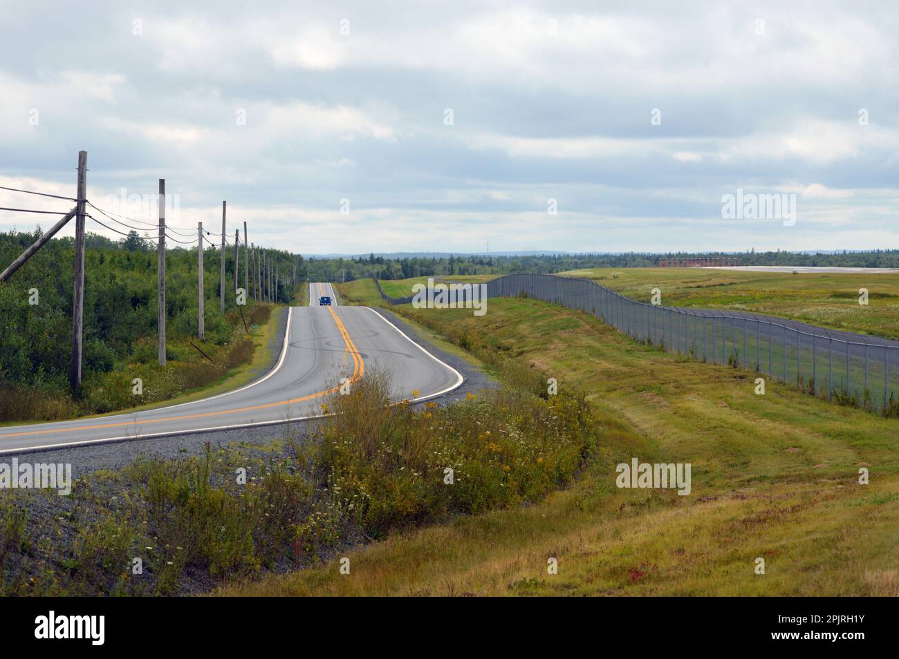 Old Guysborough Road next to the perimeter fence of Halifax Stanfield ...