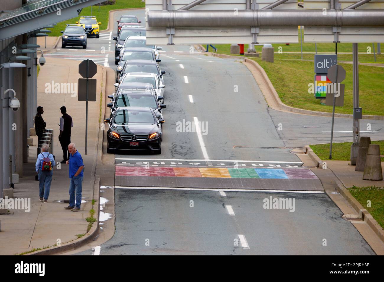 A Raised Crosswalk At Halifax Stanfield International Airport In Nova Scotia Canada The