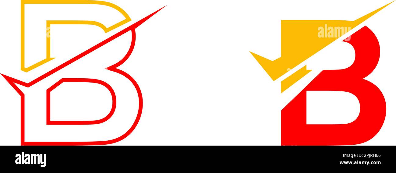 Set of Letter B logo with checklist shape Stock Vector Image & Art - Alamy