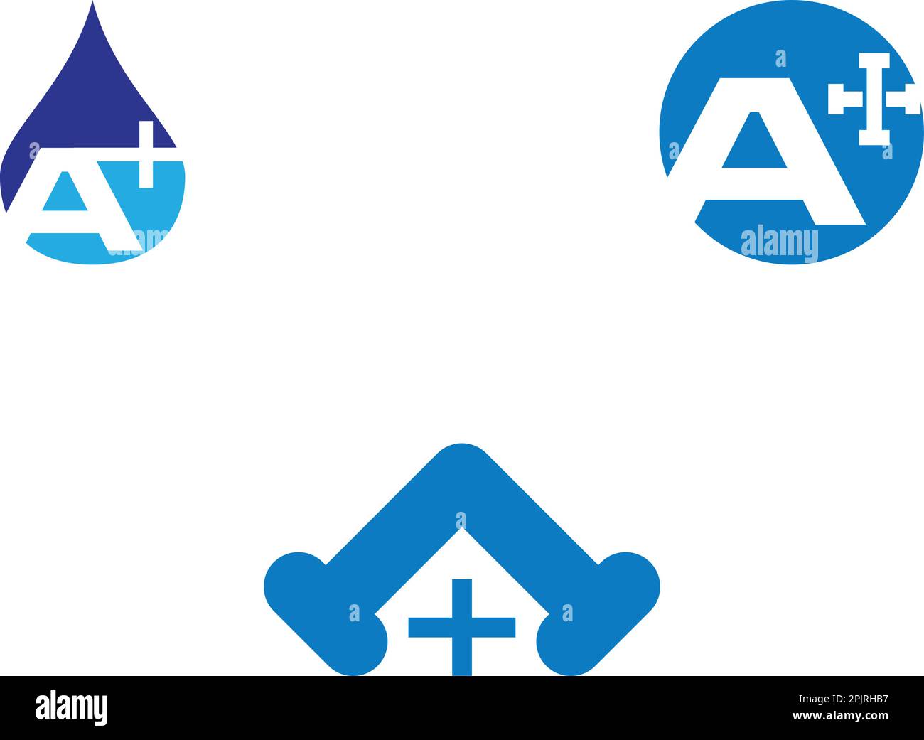 Set of Initial Letter A cross plus plumbing logo icon design template ...