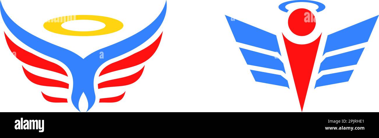 Set of Angel logo design Stock Vector Image & Art - Alamy