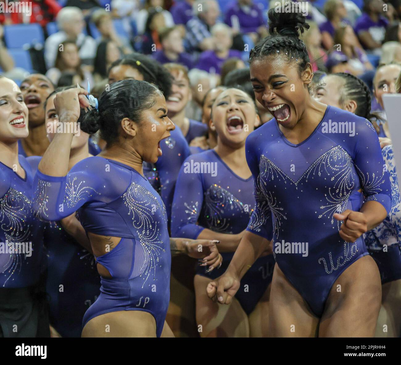 Los Angeles, OK, USA. 1st Apr, 2023. UCLA's Jordan Chiles and Selena ...