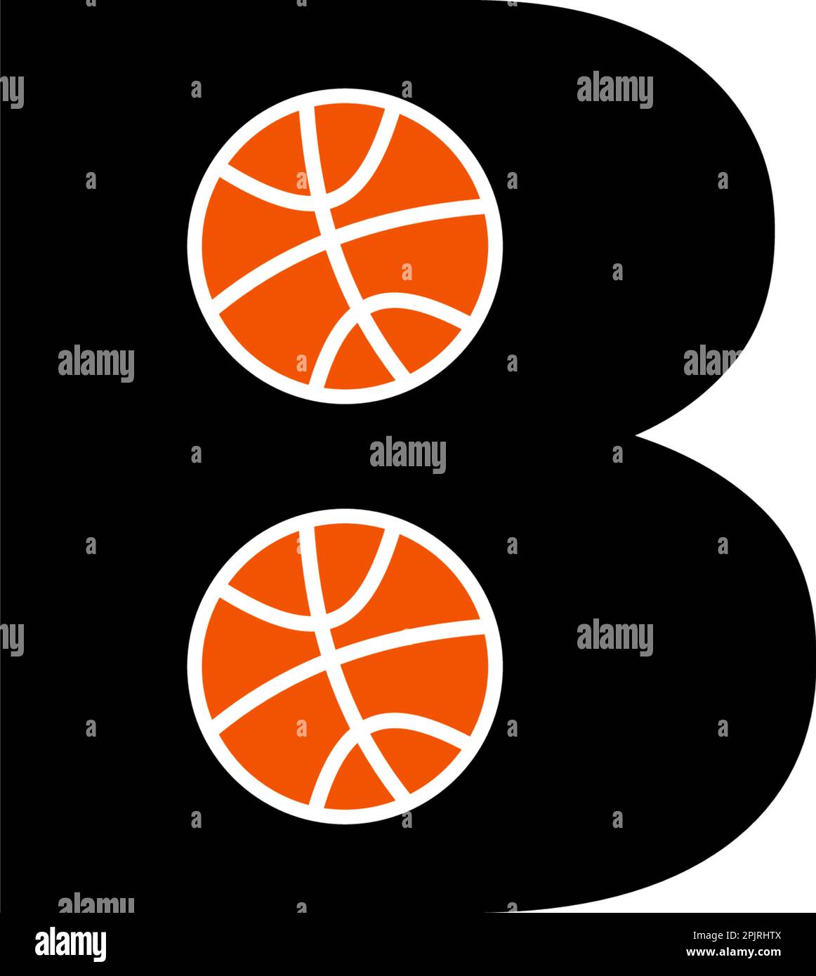 Letter B for Basketball Logo Template Stock Vector Image & Art - Alamy