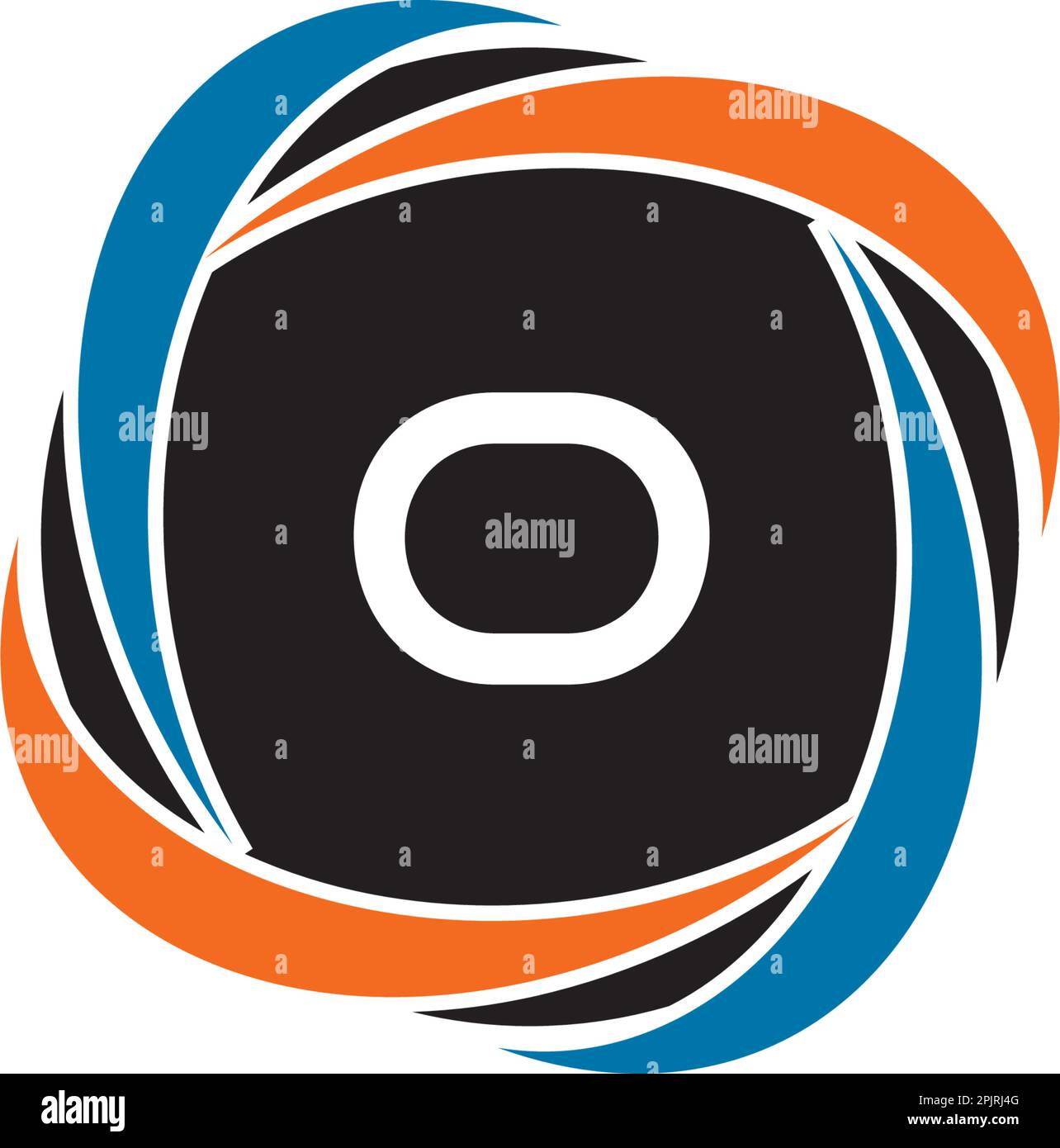 Initial Letter O Circle Negative Space Logo Design Template Stock ...