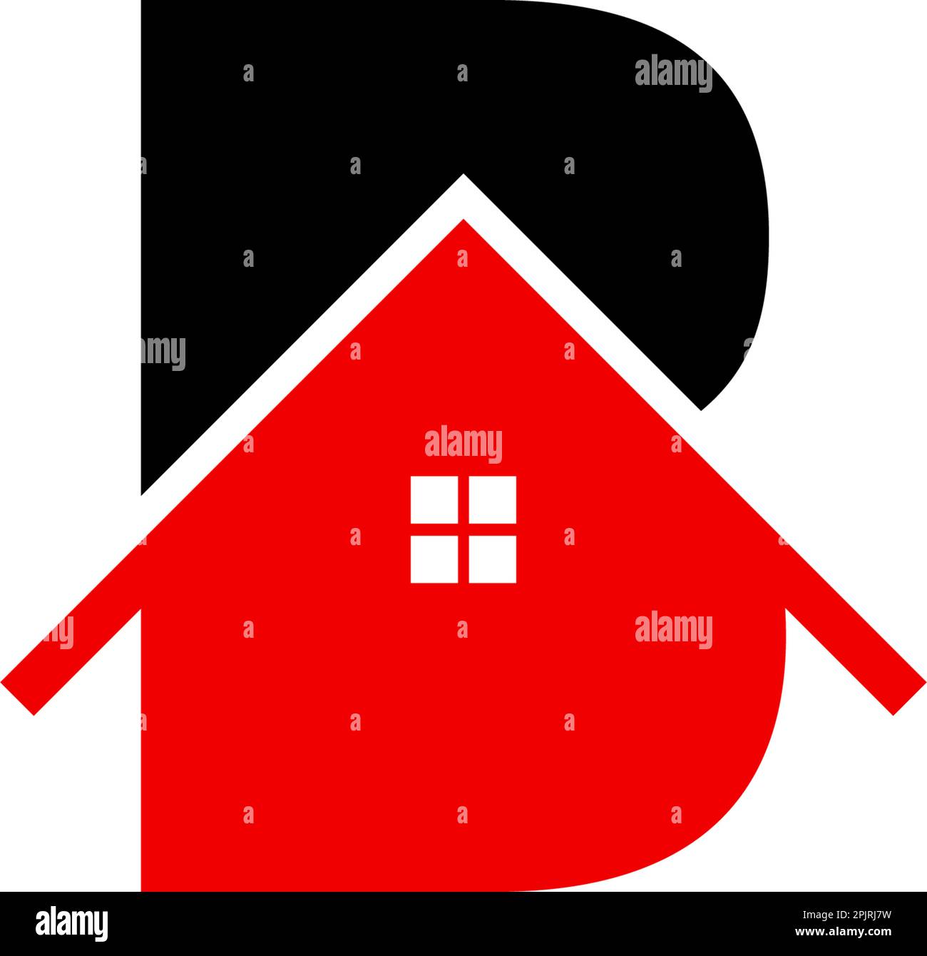Initial Letter B House Real Estate Logo Design Stock Vector Image & Art ...