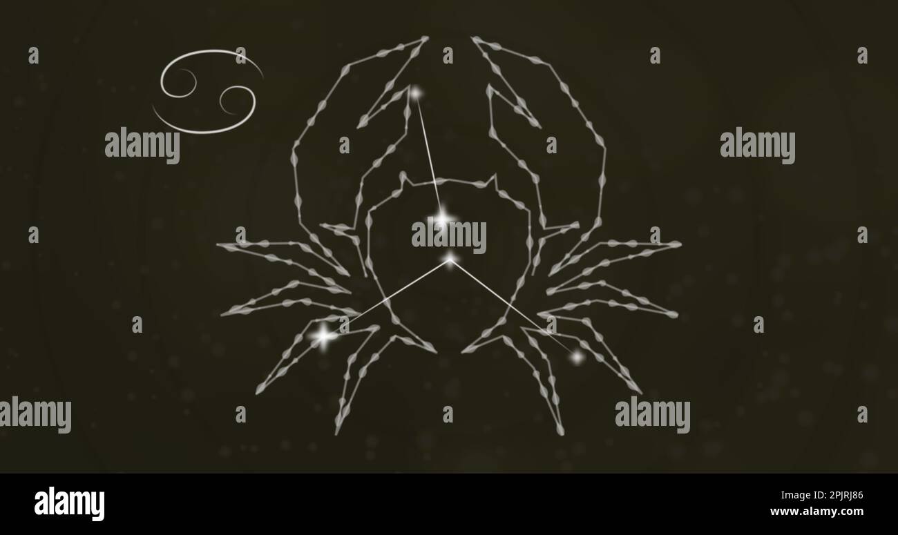 Image of cancer star sign with glowing stars Stock Photo - Alamy