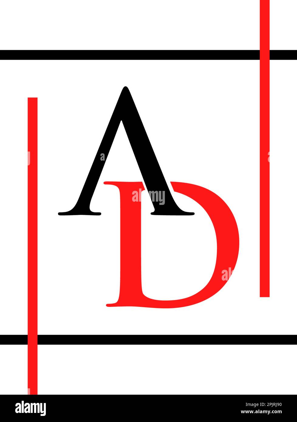 Initial Letter AD Logo Template Stock Vector Image & Art - Alamy