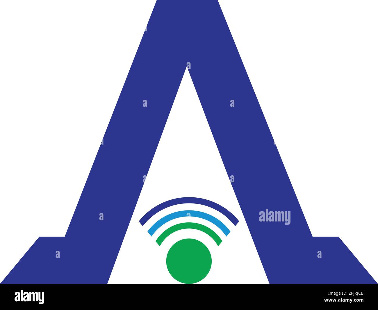 Initial Letter A Signal Logo Design Template Element Stock Vector Image ...