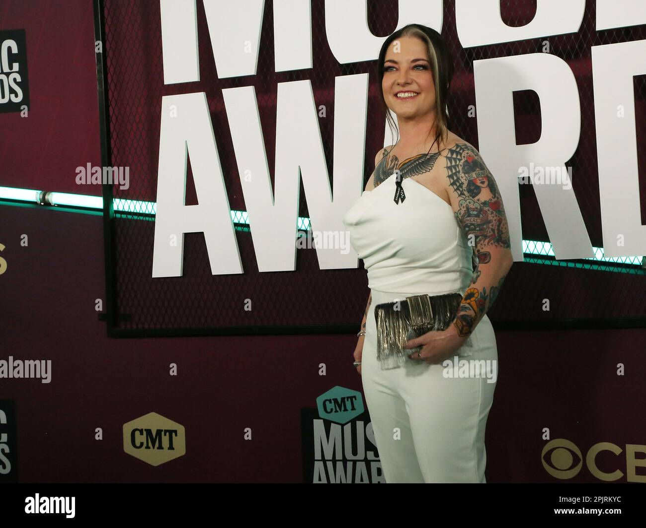 Ashley McBryde attends the 2023 CMT Music Awards at Moody Center on ...