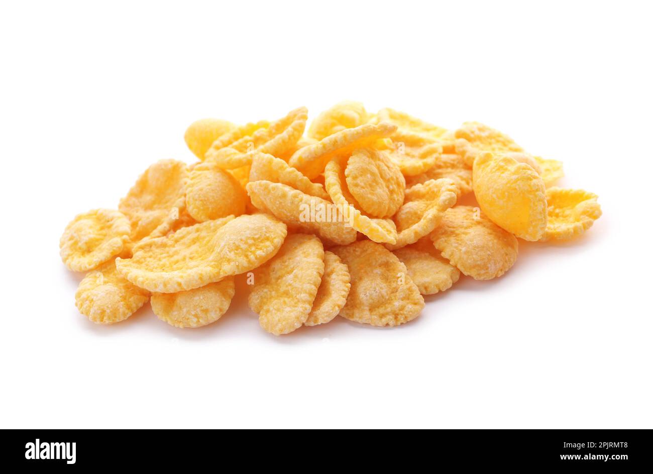 Pile of tasty corn flakes on white background Stock Photo - Alamy