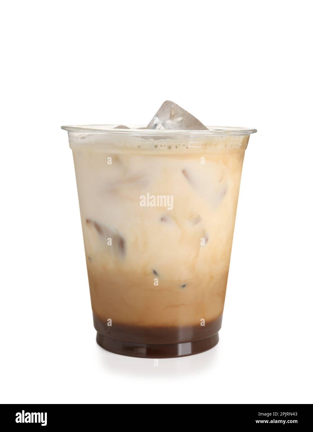 Takeaway plastic cup with cold coffee drink isolated on white Stock ...