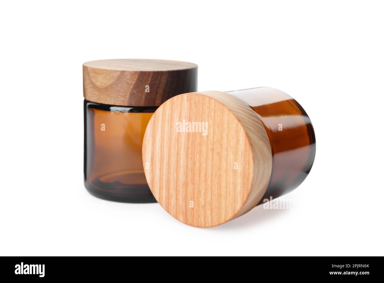 Two glass cosmetic jars hi-res stock photography and images - Alamy