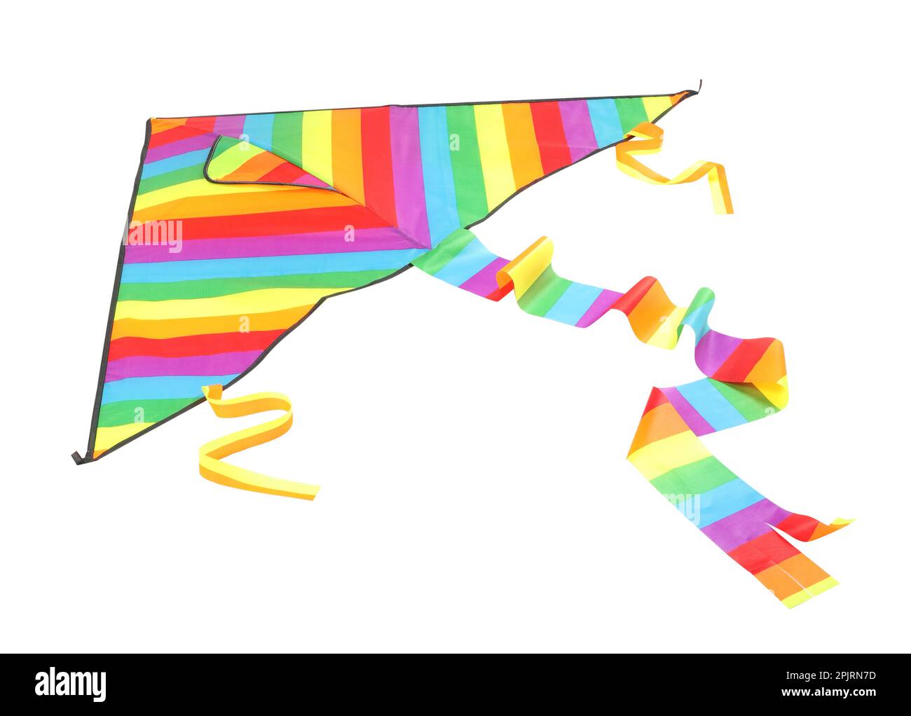 Beautiful bright rainbow kite isolated on white Stock Photo - Alamy
