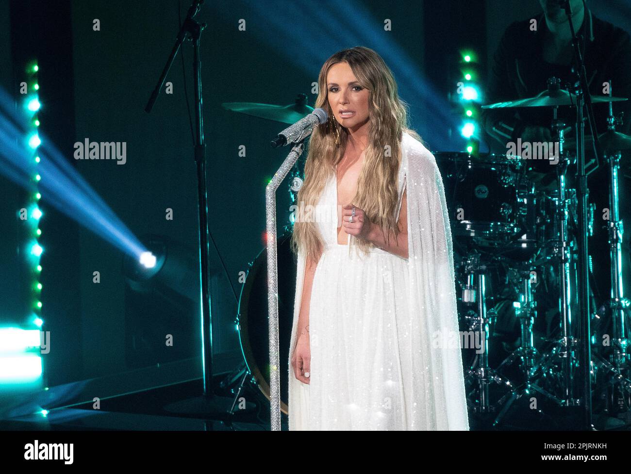 Carly Pearce performs during the 2023 CMT Music Awards at Moody Center ...