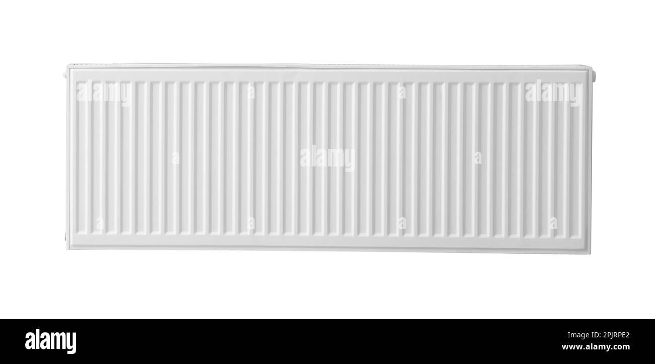 Modern panel radiator on white background. Heating system Stock Photo ...