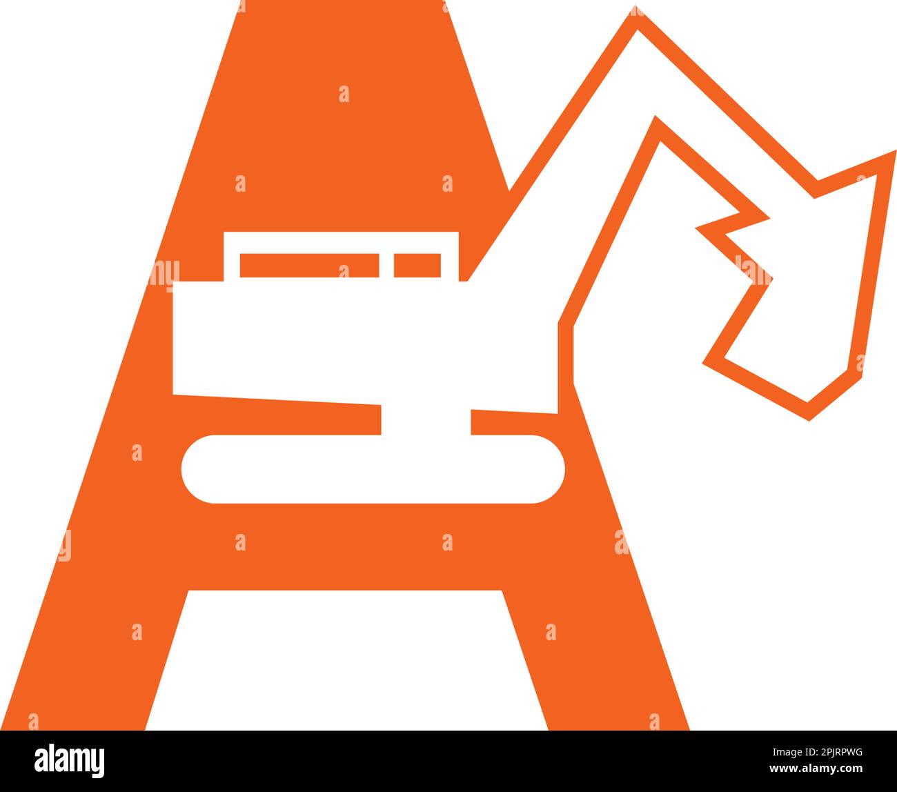 Initial letter A excavator logo concept vector Stock Vector Image & Art ...