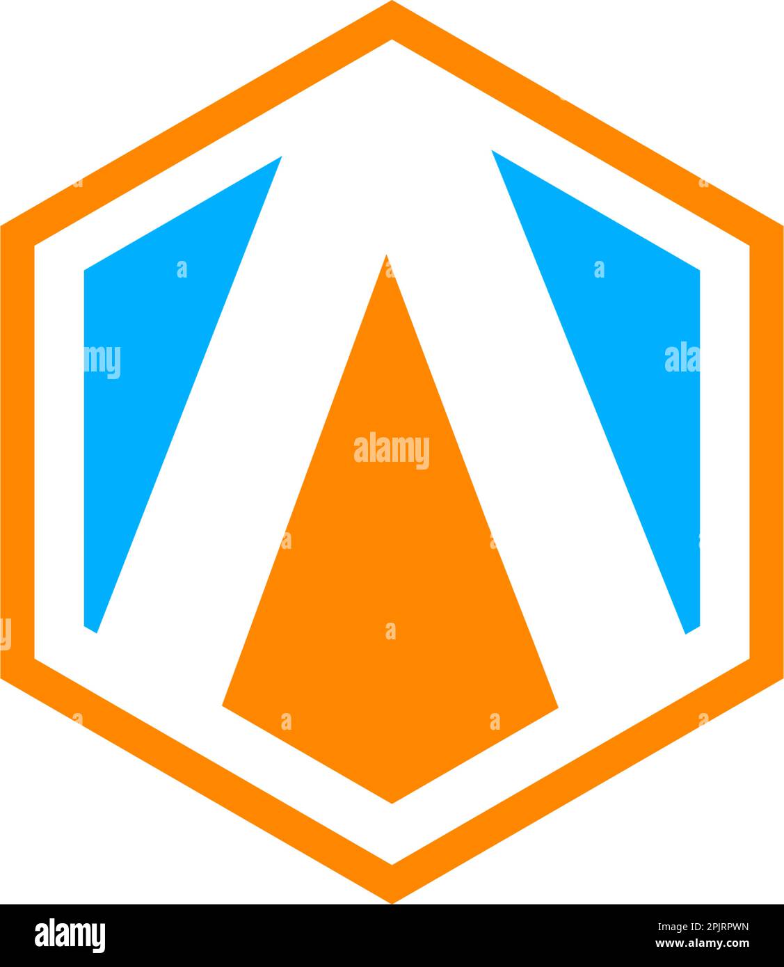 Initial letter A hexagon vector logo Stock Vector Image & Art - Alamy