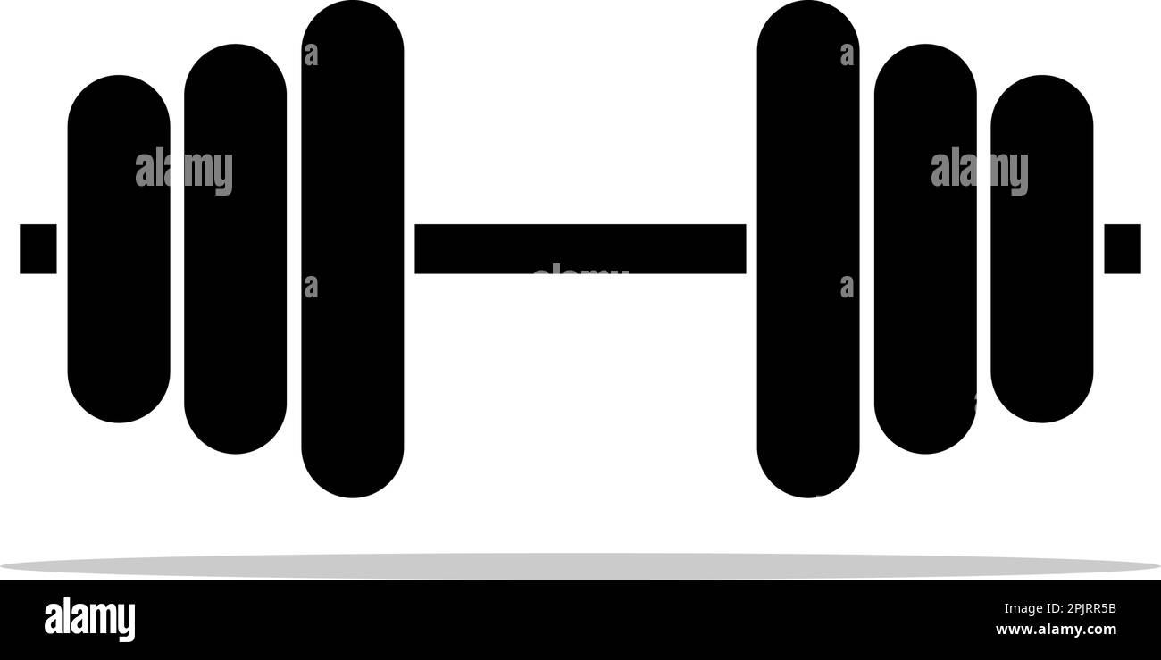 Barbel, Dumbbell Gym Icon Logo Template Stock Vector Image & Art - Alamy