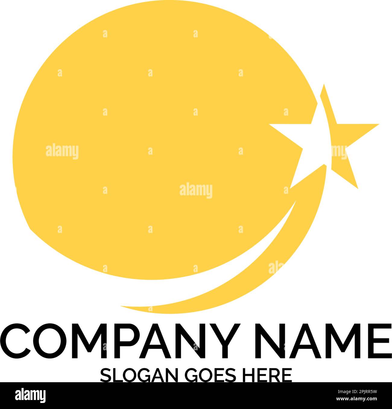 Global Swoosh with Sparkling Star Logo Template Stock Vector Image ...