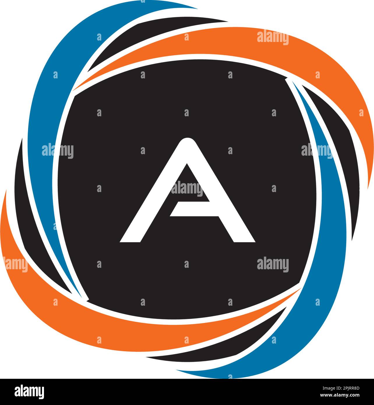 Initial Letter A Circle Negative Space Logo Design Template Stock ...